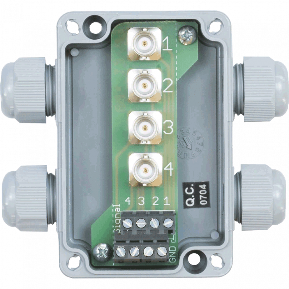 Quadruple Terminal Box for IEPE Transducers - MUHRAK محراك
